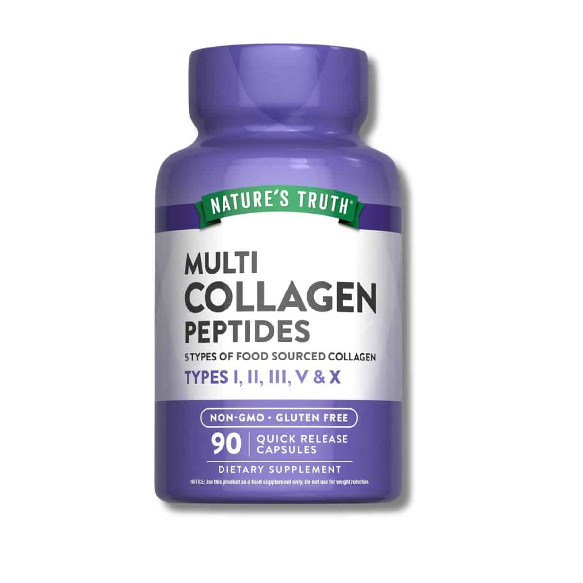 Nature’s Truth Multi Collagen Peptides – Types I, II, III, V, X (90 ...