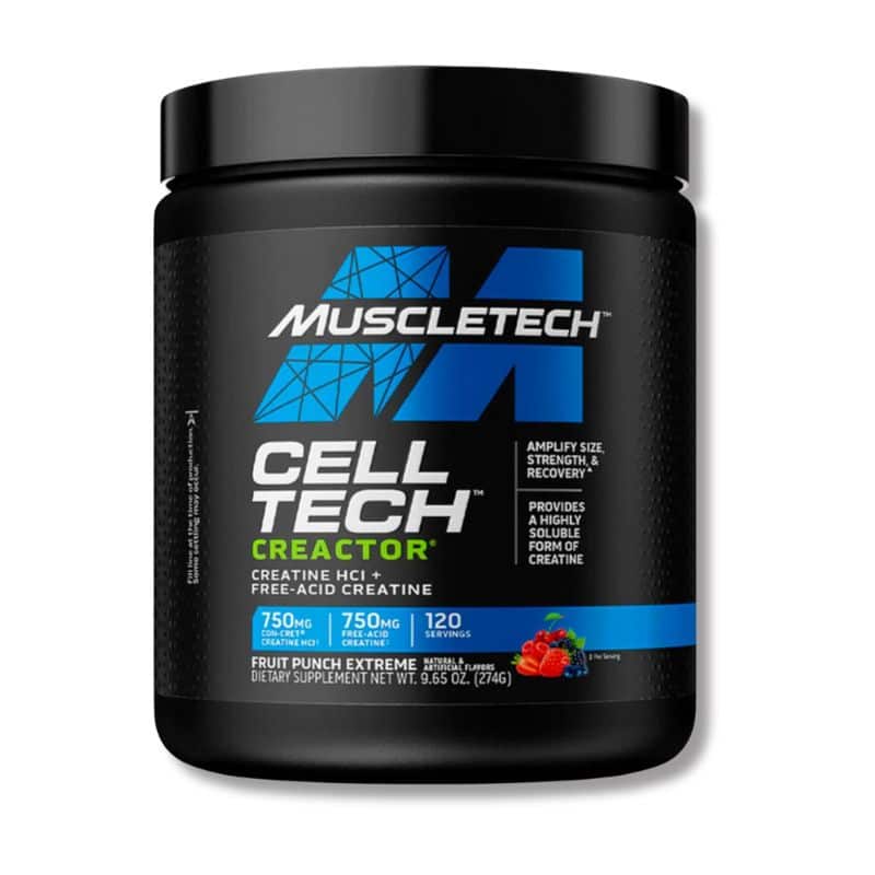 MuscleTech Cell-Tech Creactor Creatina HCl - Ponche de Frutas - 120 ...